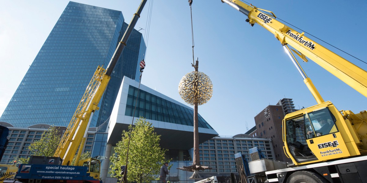 The ECB just installed a money tree outside its HQ | Fortune