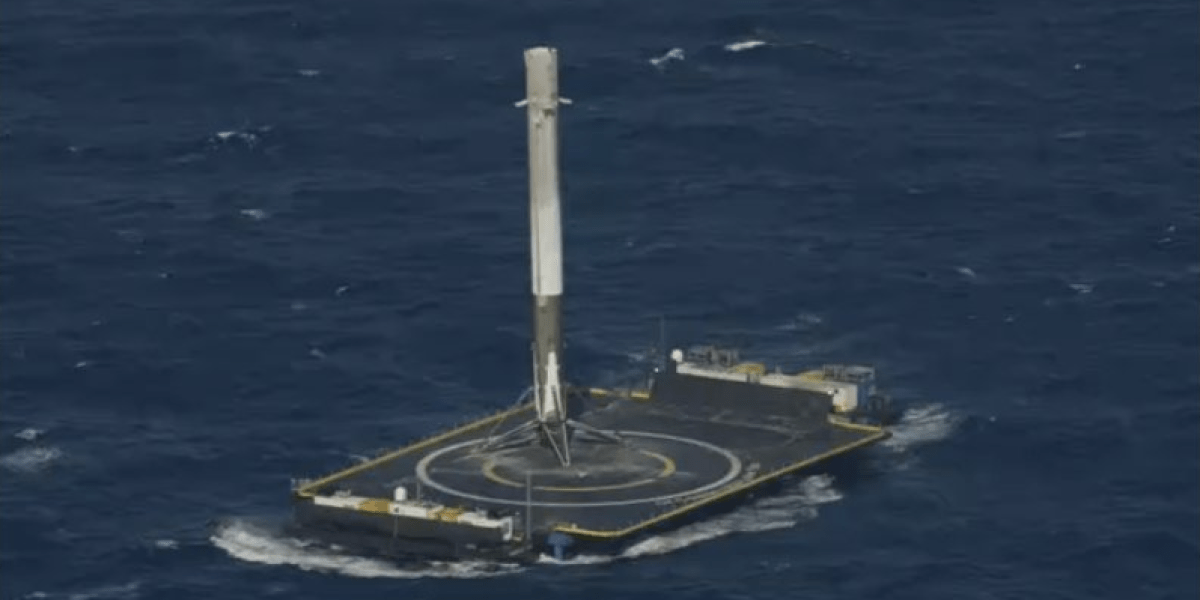 SpaceX Successfully Lands Rocket Booster on Floating Drone Ship | Fortune