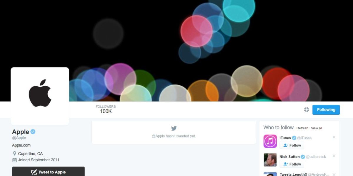 Apple's Twitter Account Is Waking Up Ahead Of Big iPhone 7 Event | Fortune