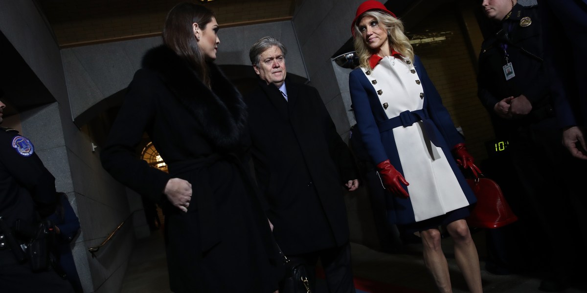 Trump Inauguration: Kellyanne Conway's $3,600 'Revolutionary' Dress ...