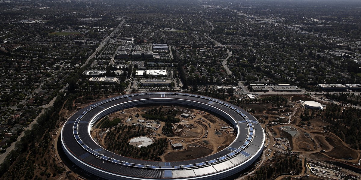 Watch Drone Crash Into Apple Park, Its Ring Headquarters Building | Fortune