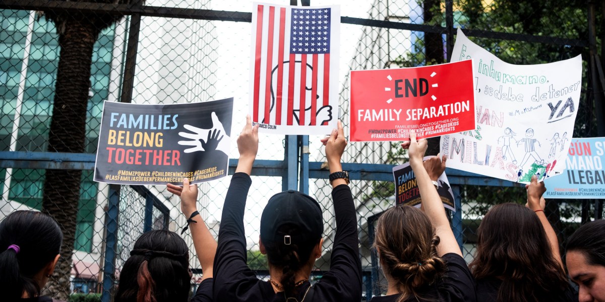Woman Climbs Statue Of Liberty To Protest Migrant Family Separations ...