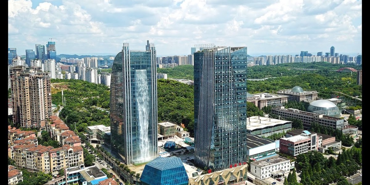 This Chinese Skyscraper Has a 350-Foot Cascading Waterfall | Fortune