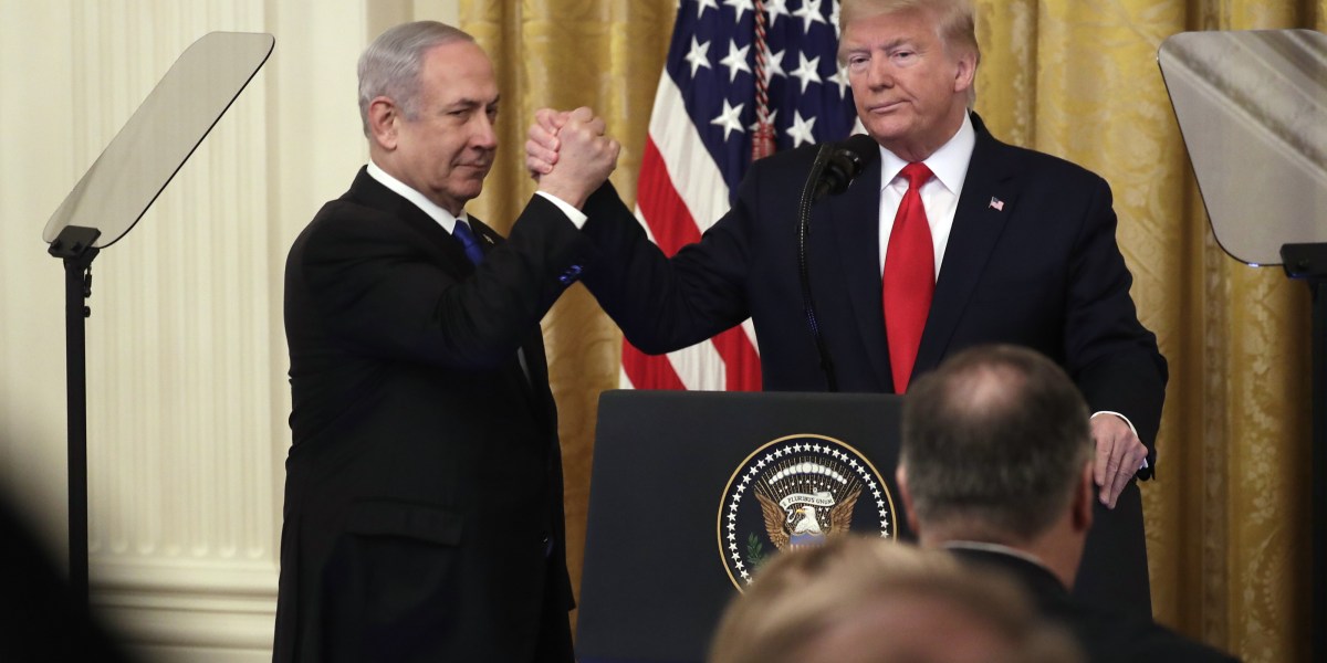 Trump unveils Middle East peace plan that calls for a Palestinian state ...