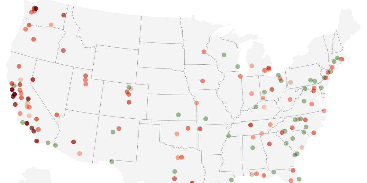 Home prices are falling in these 98 major housing markets—only 50 ...