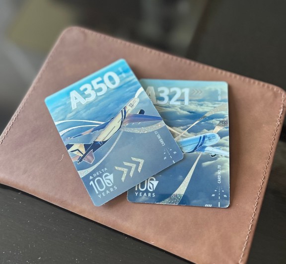 Delta's secret trading card program has a new design for its 100th ...