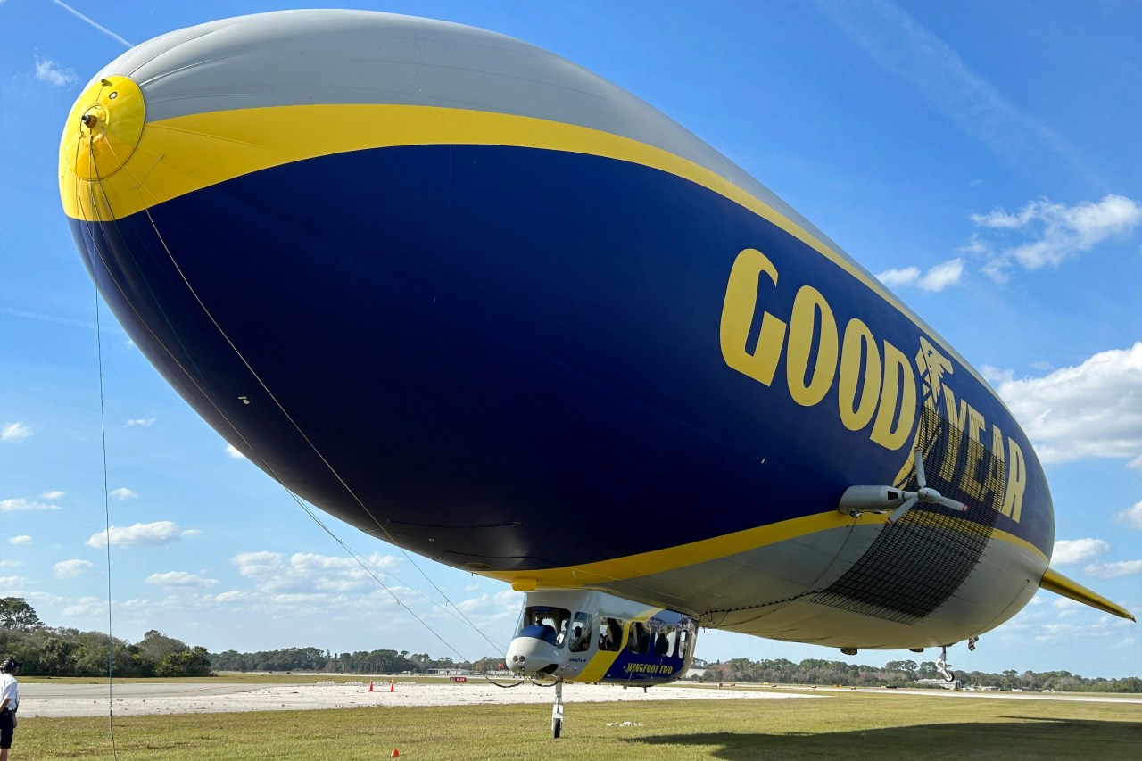 Goodyear blimp celebrates turning 100 with flight over hometown of ...