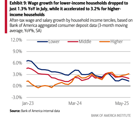 The gap between higher- and lower-income households is widening as ...