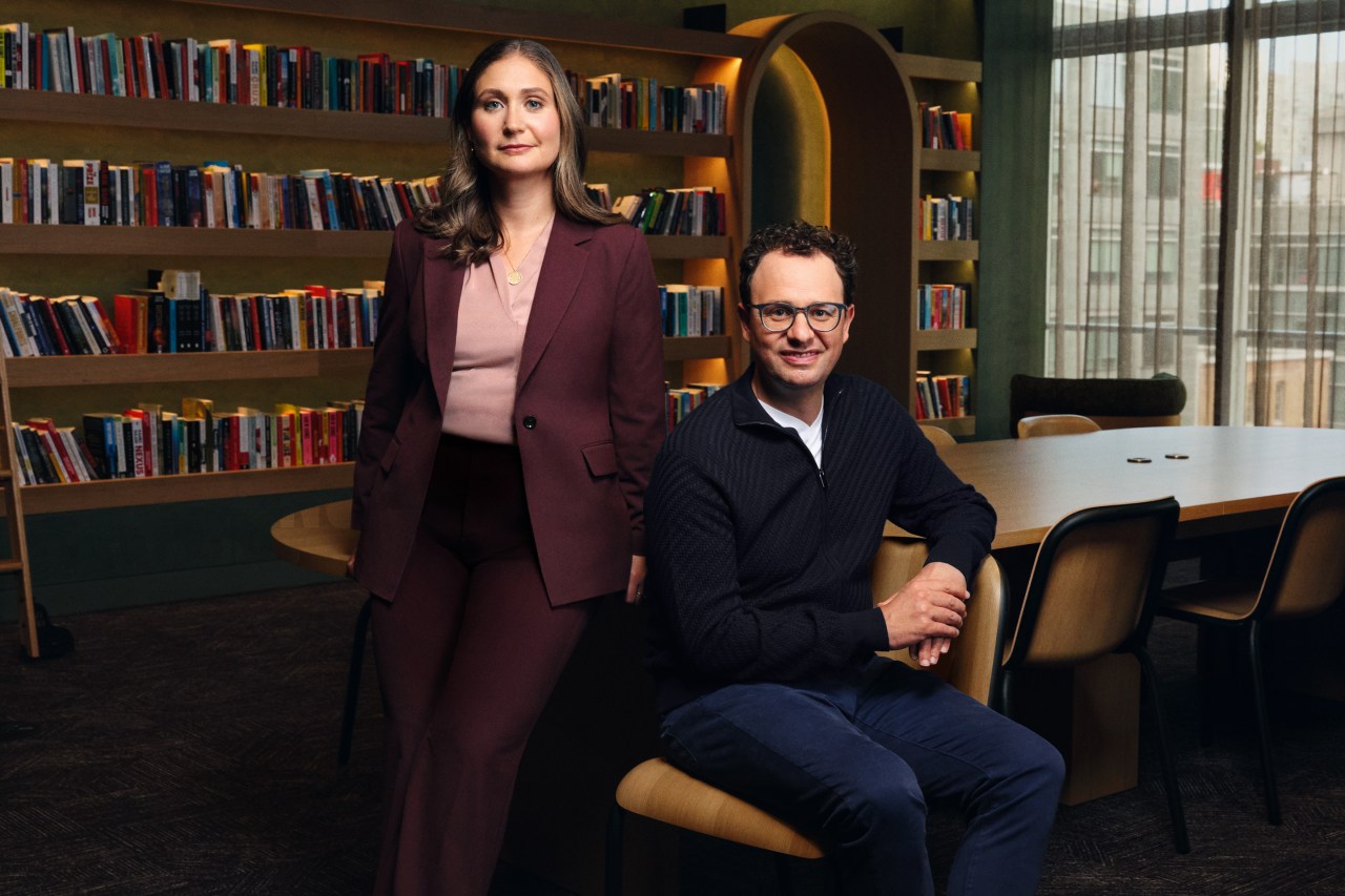 Dario Amodei (L) and Daniela Amodei (R) co-founders, CEO and president ...