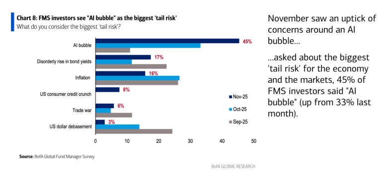 For the first time in 20 years, AI bubble fears have fund managers ...