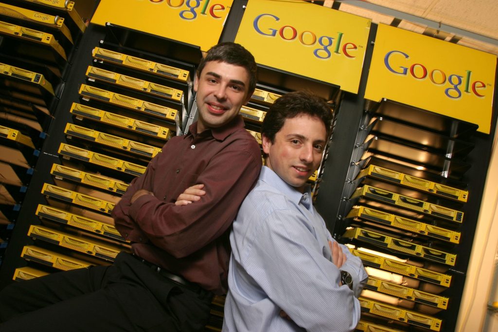 Google cofounders Larry Page (left) and Sergey Brin Kim Kulish—Corbis ...