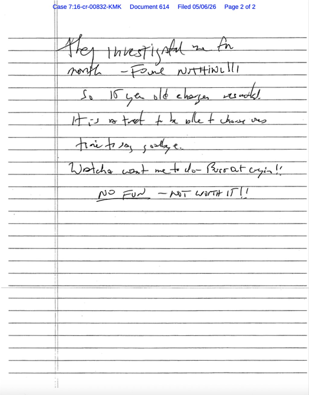 Alleged Epstein suicide note released: 'Watcha want me to do -- Bust ...