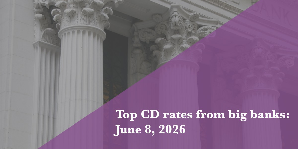 Top CD rates from major banks June 8, 2026: Chase CDs, Bank of America ...